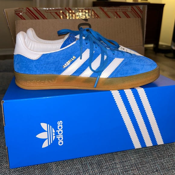 adidas | Shoes | Adidas Gazelle Indoor Blue Bird Gum Sole | Poshmark